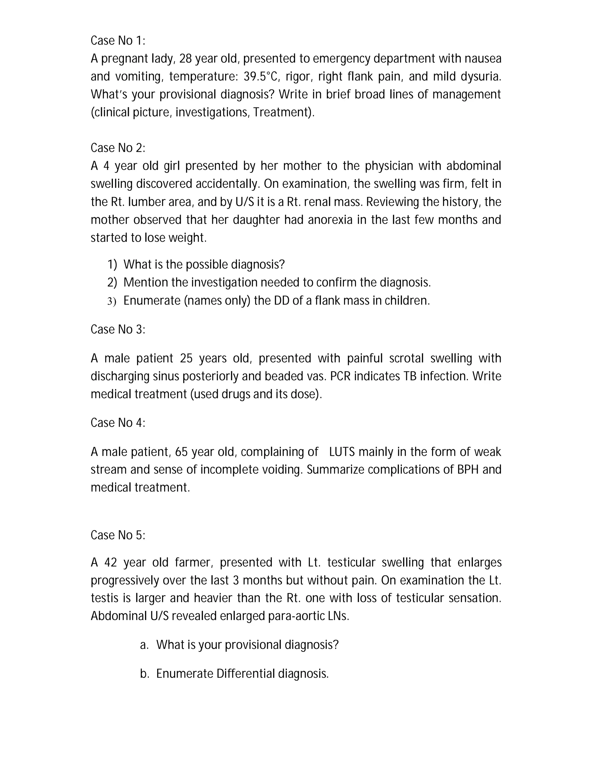 Common Cases of Urology | PDF