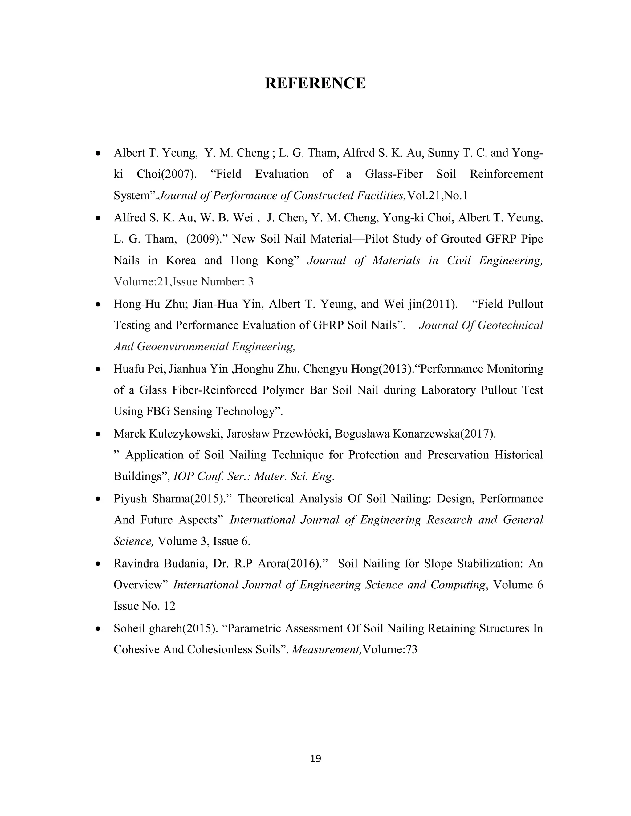 soil nailing seminar report | PDF
