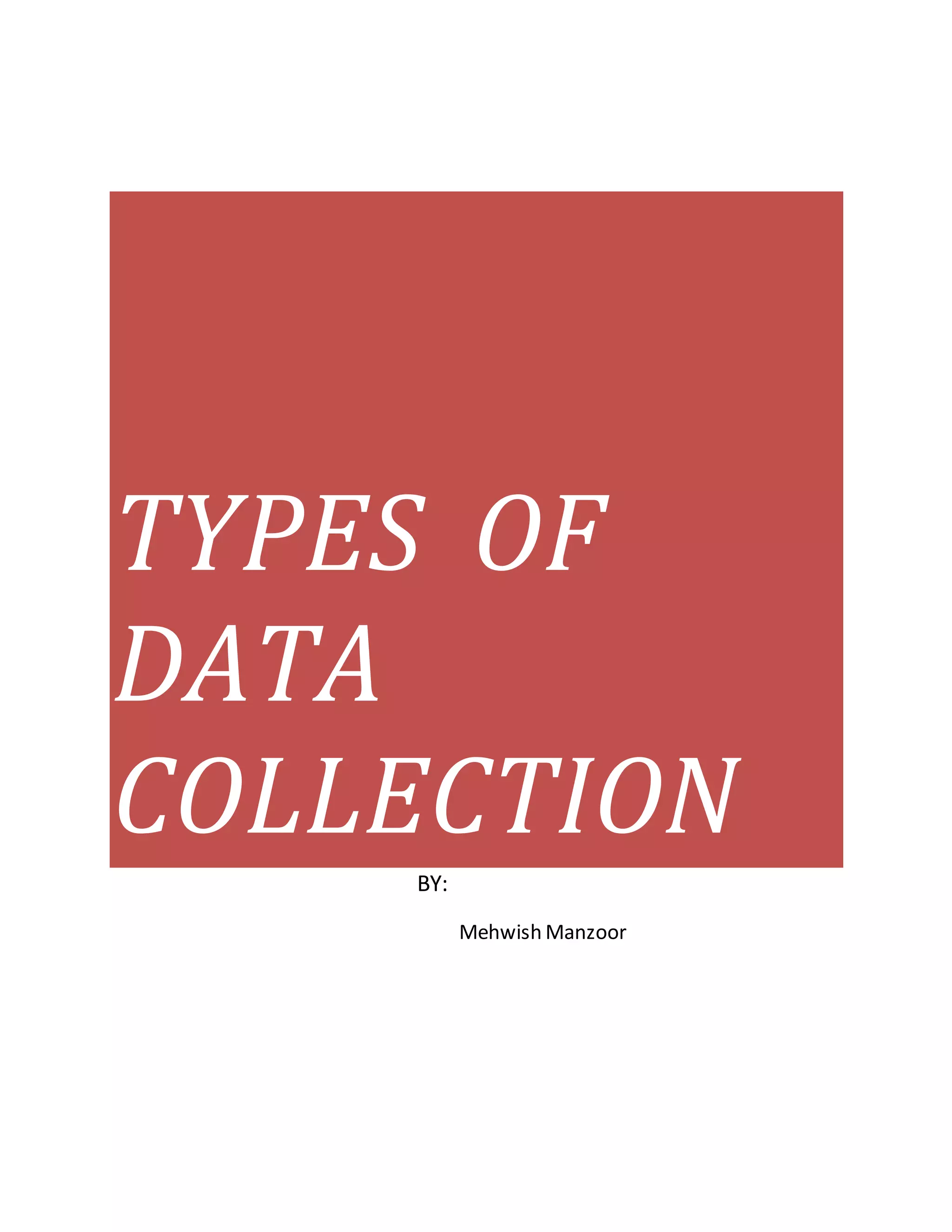 TYPES OF DATA COLLECTION | DOCX