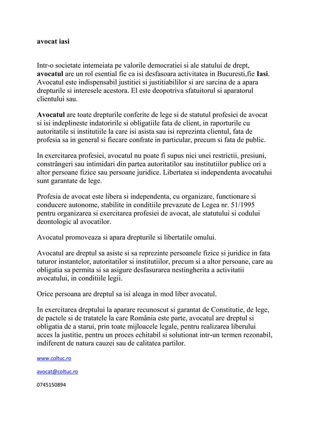 avocat iasi | PDF
