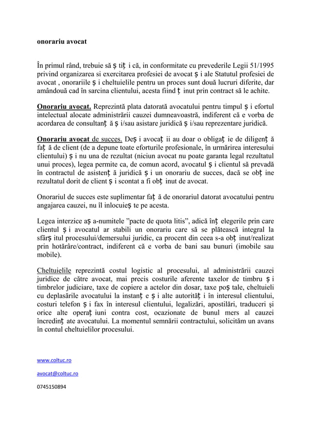 onorariu avocat | PDF