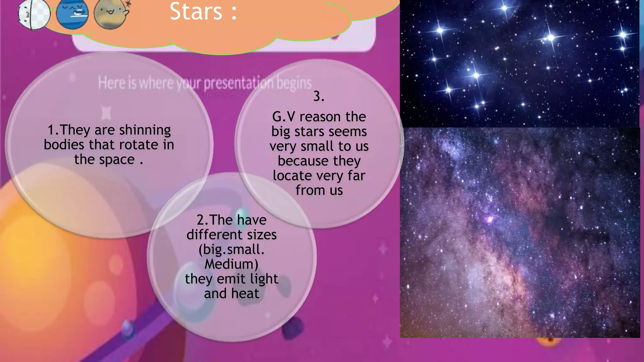 Stars and Planets presentation for grade 4 | PPTX