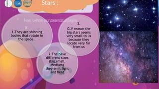 Stars and Planets presentation for grade 4 | PPTX