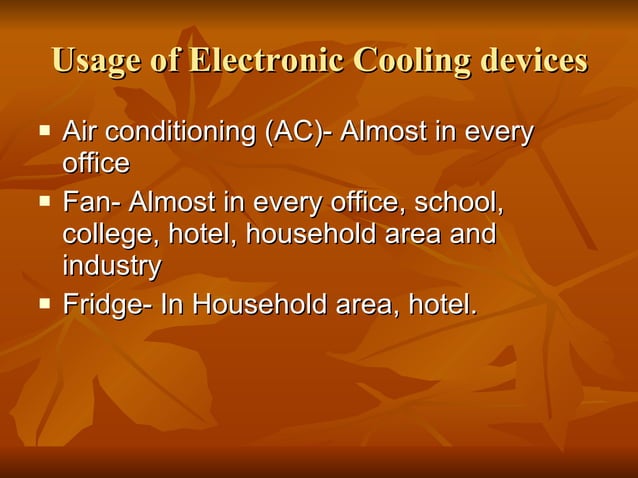 Electronic cooling device | PPT