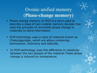 Ovonic Unified memory | PPT