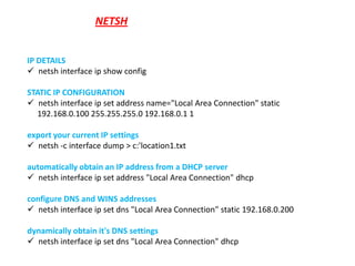 configure IP address in command mode | PPTX