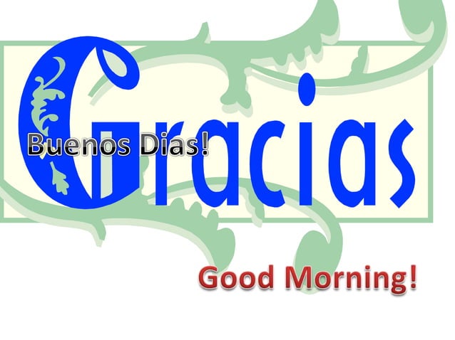 Spanish Greetings | PPTX