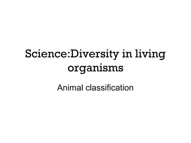 animal classification | PPT