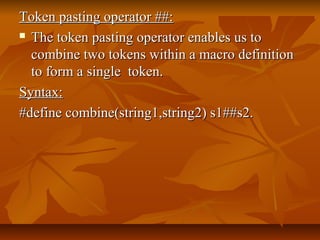 pre processor directives in C | PPT