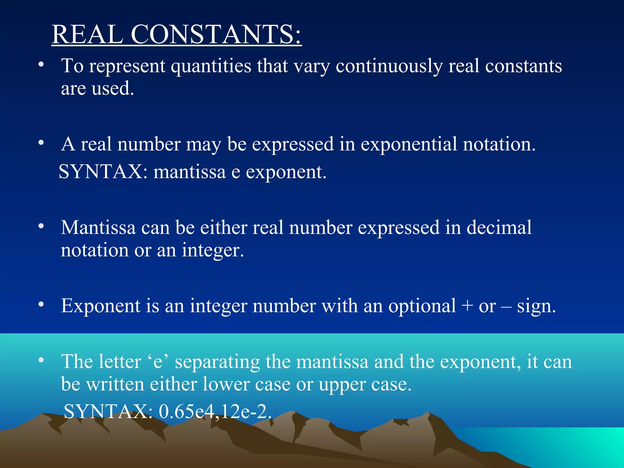 Constants Variables And Datatypes In C Ppt
