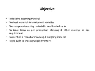 trims and accesories quality processes | PPTX