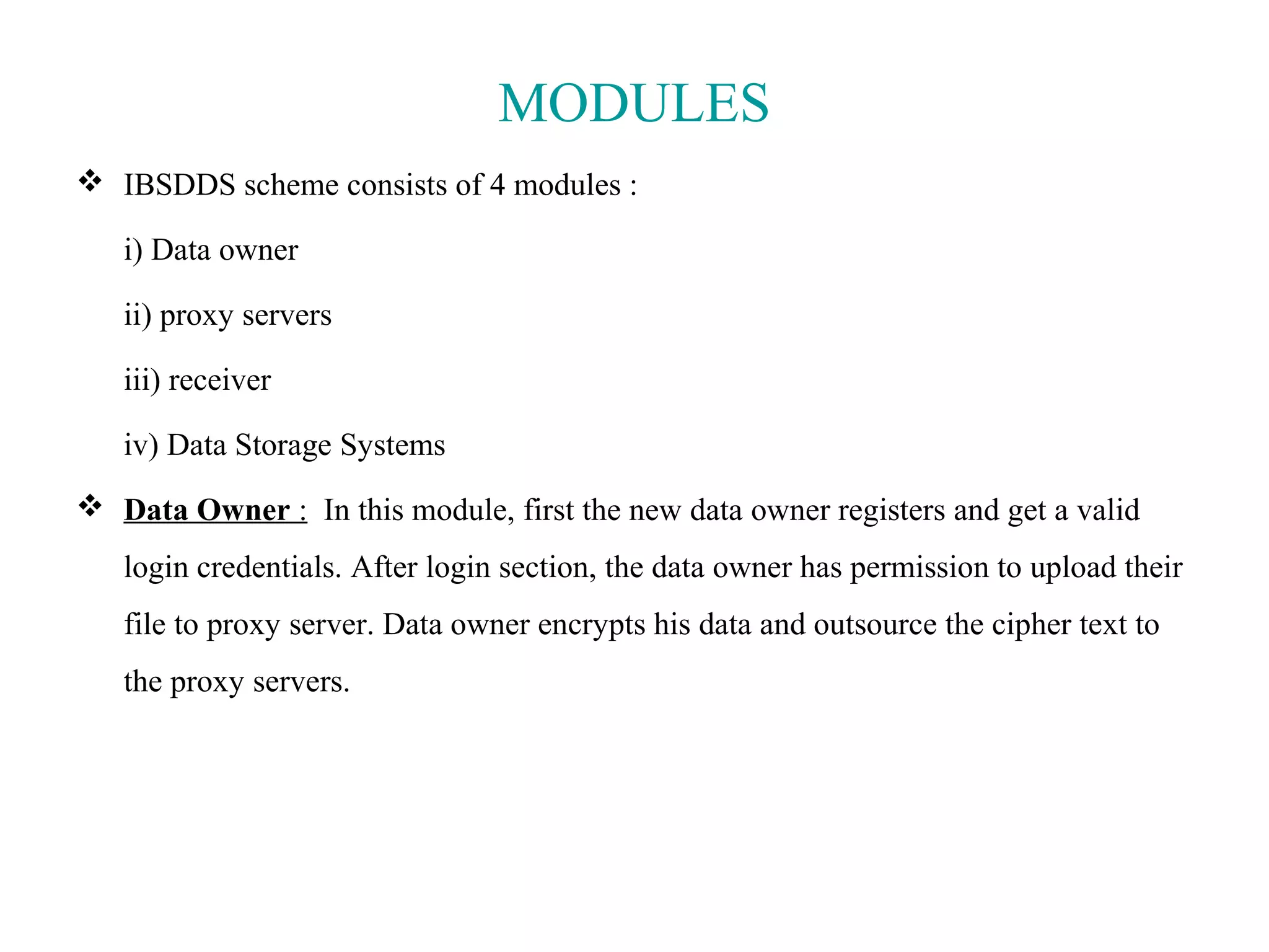 Identity based secure distributed data storage schemes | PPT