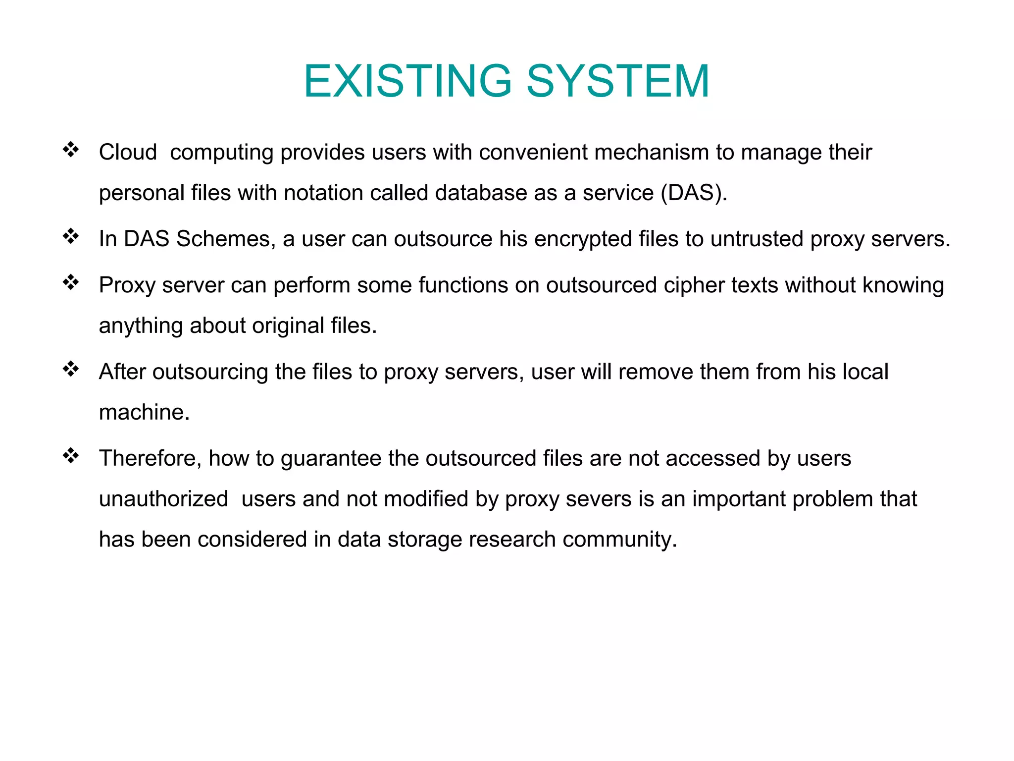 Identity based secure distributed data storage schemes | PPT