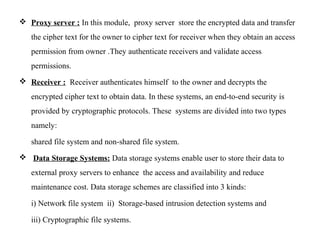 Identity based secure distributed data storage schemes | PPT