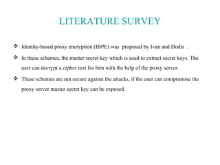 Identity based secure distributed data storage schemes | PPT