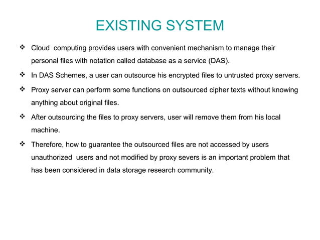 Identity Based Secure Distributed Data Storage Schemes Ppt 