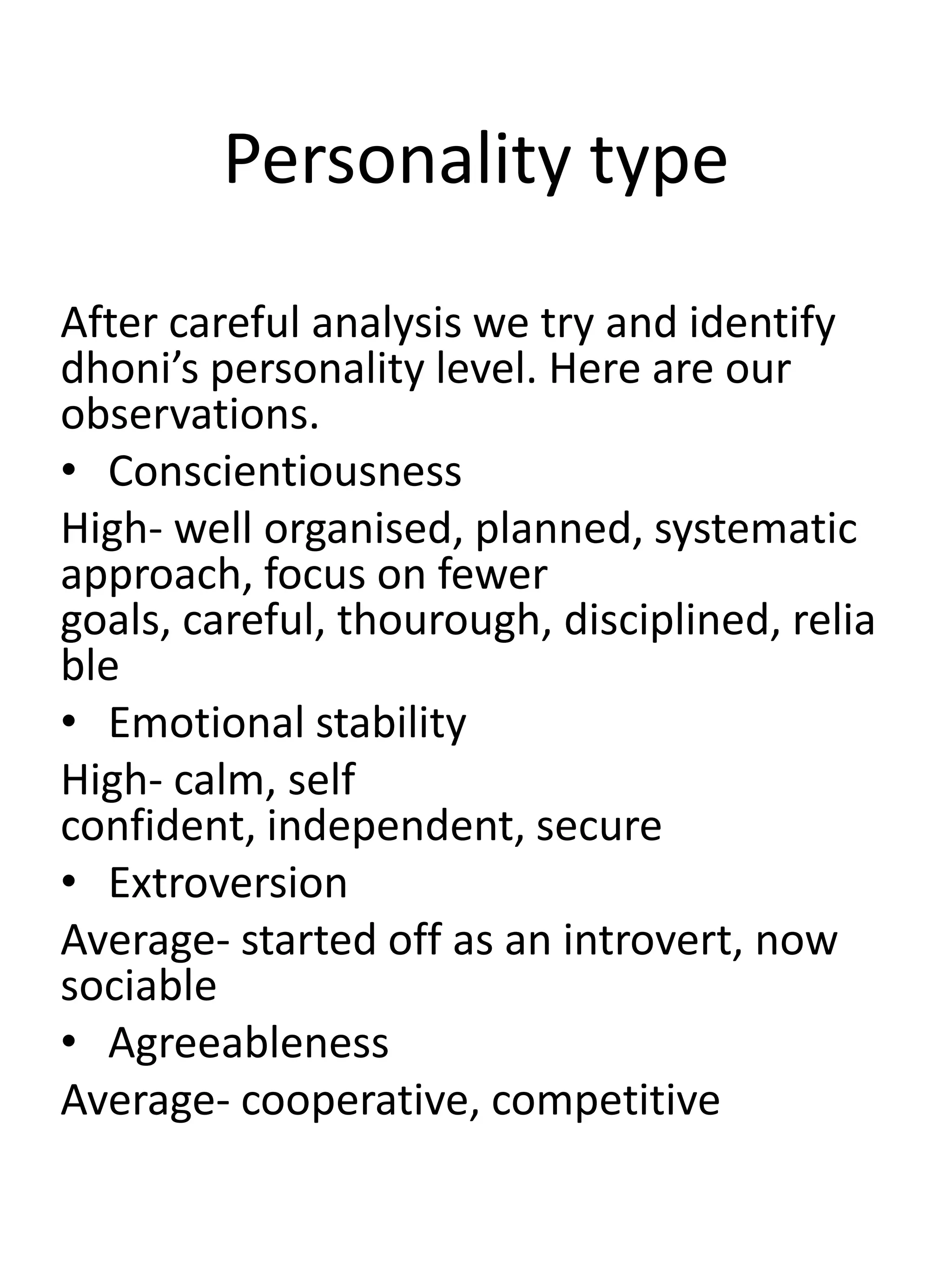 LEADER BY INSTINCT- MAHENDRA SINGH DHONI- ORGANIZATIONAL BEHAVIOUR | PPTX