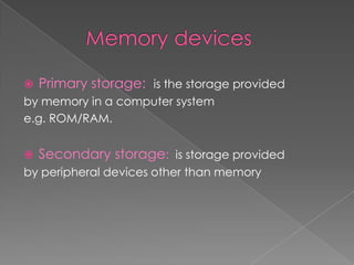 Memory Devices | PPT