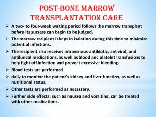 bone marrow transplantation by Ahmed Hamza | PPTX