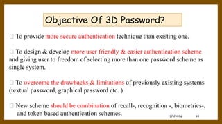 3D Password | PPTX | 3-D Graphics | Computer Software and Applications