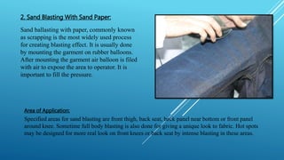 Dry Finishing/Washing on Denim | PPTX