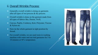 Dry Finishing/Washing on Denim | PPTX