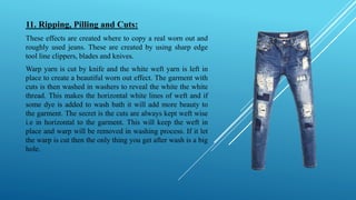 Dry Finishing/Washing on Denim | PPTX