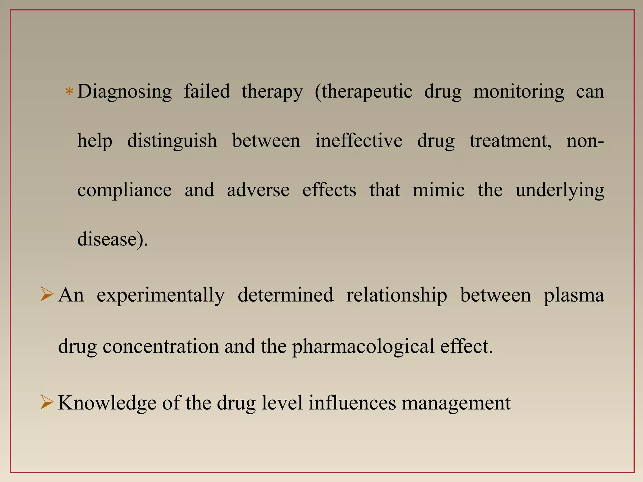 Indications for therapeutic drug monitoring | PPTX
