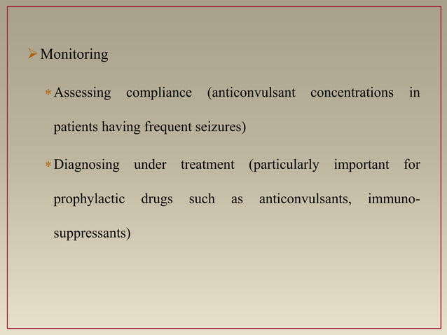 Indications for therapeutic drug monitoring | PPTX | Pharmaceutical ...