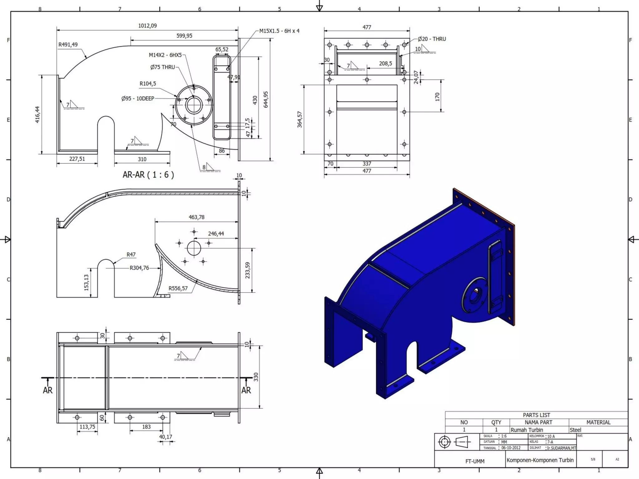 Design Turbine Cross Flow PLTMH | PDF