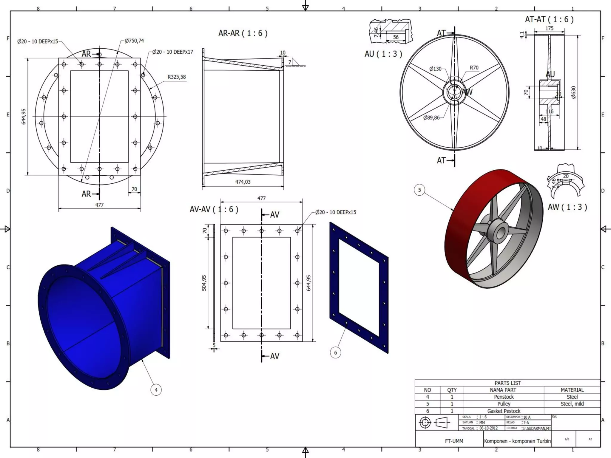Design Turbine Cross Flow PLTMH | PDF