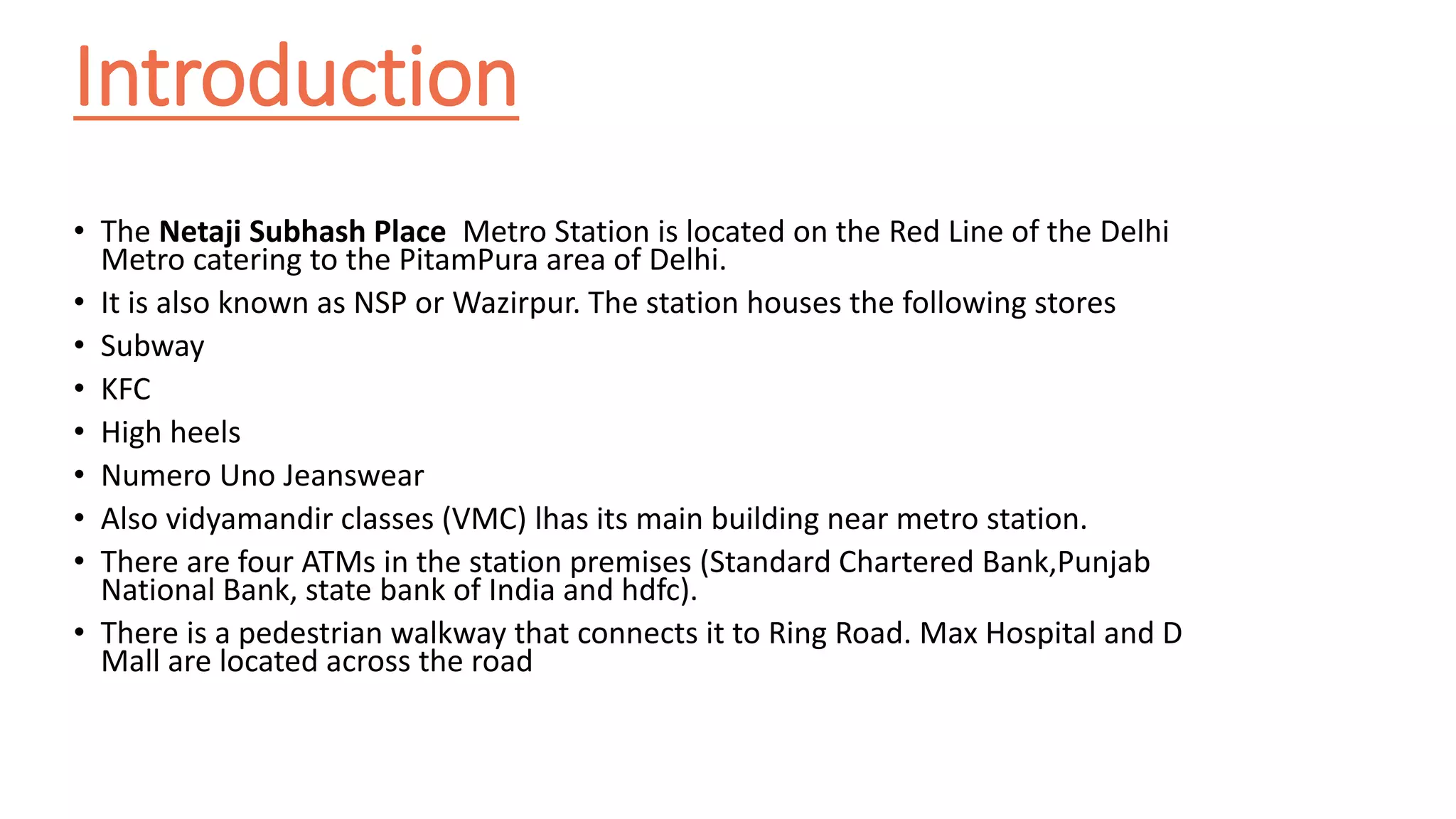 case study of netaji metro station | PPTX