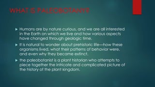 Objectives of paleobotany | PPTX