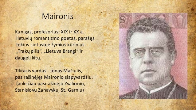 Maironis - Jonas Mačiulis - Biografija ir kūryba