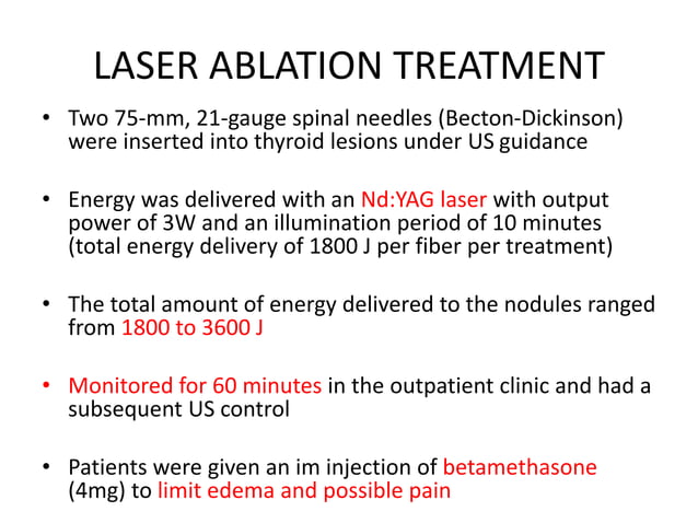 laser ablation vs radioiodine in toxic nodular goiters jcem | PPT
