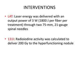 laser ablation vs radioiodine in toxic nodular goiters jcem | PPTX ...