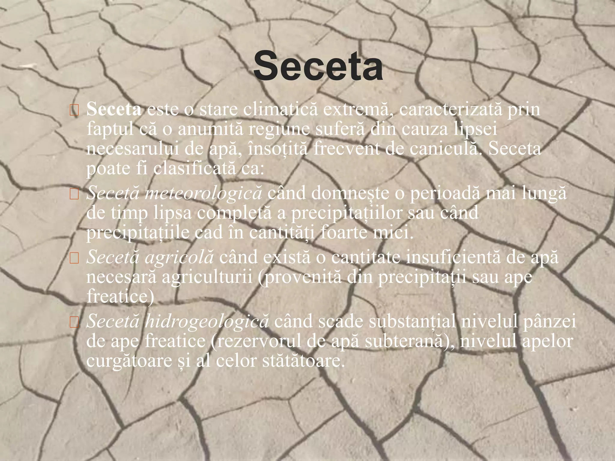 Seceta si desertificare | PPTX