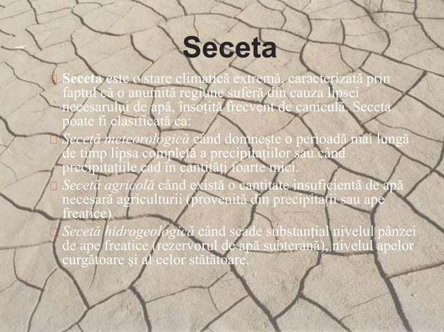 Seceta si desertificare | PPTX