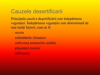 Seceta si desertificare | PPTX