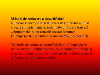 Seceta si desertificare | PPTX