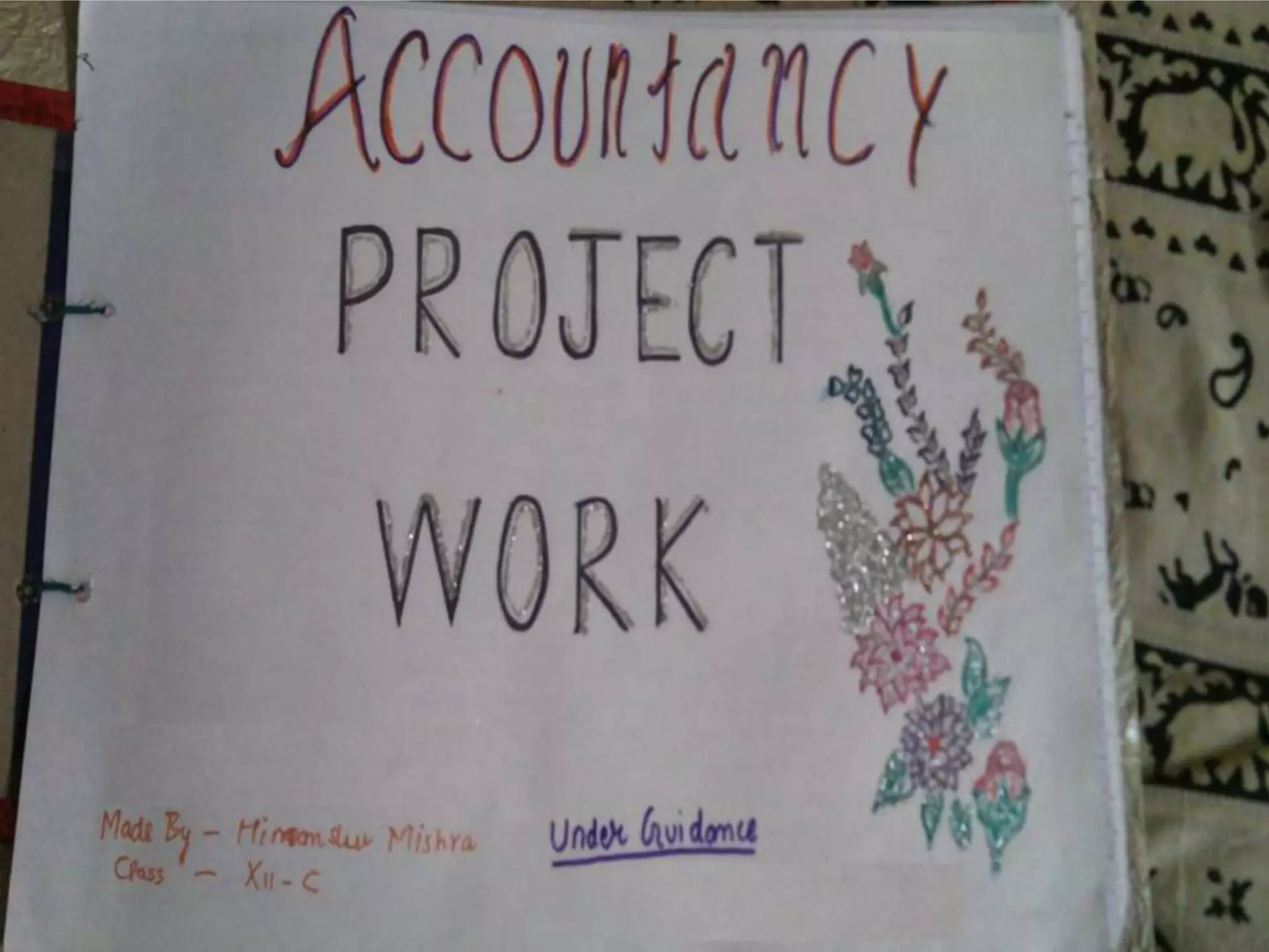 Accountancy 12th class project work(Both Comprehensive and specific) | PPTX