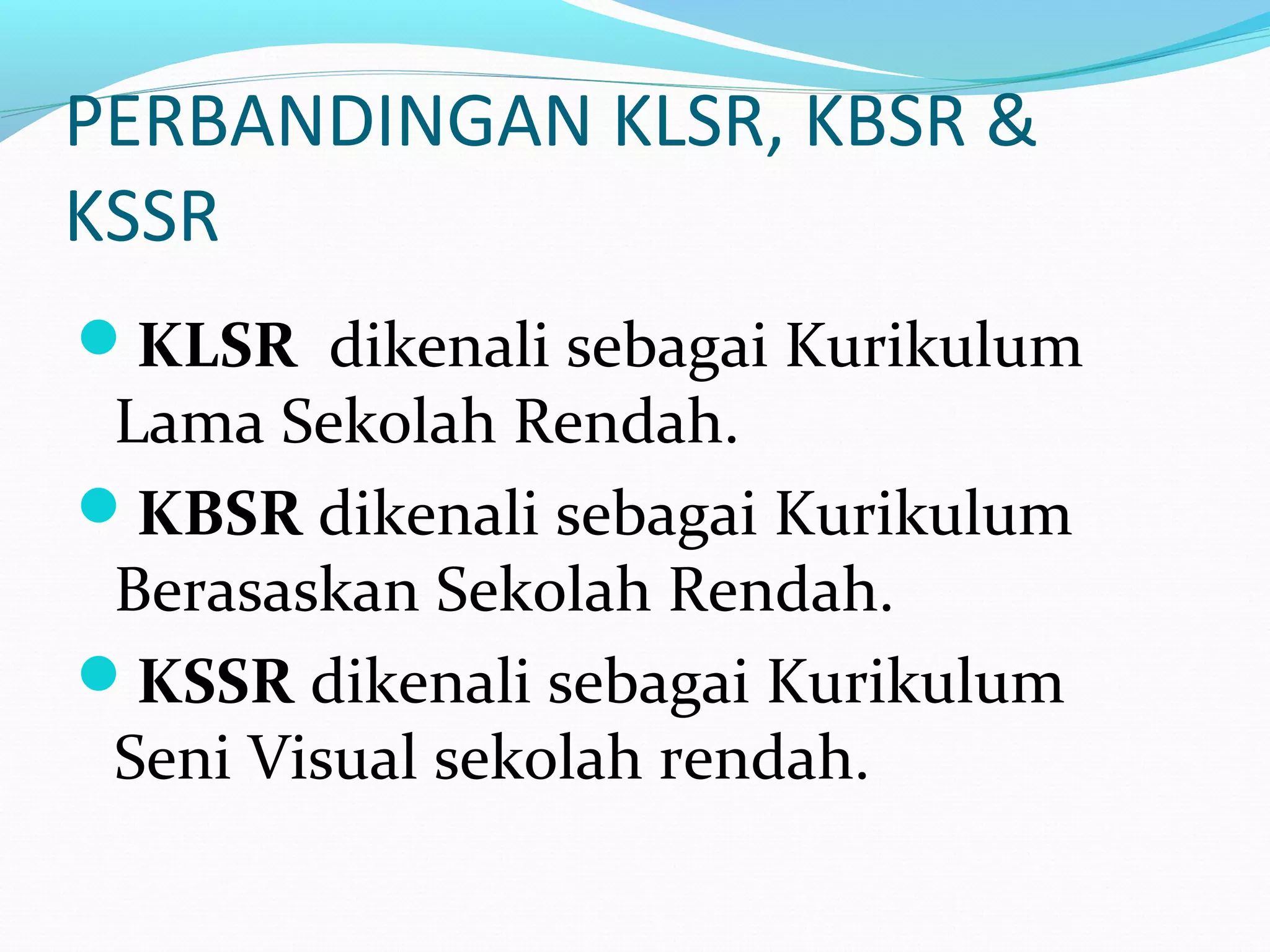 Pengertian dan Konsep Kurikulum PSV serta Konsep Sukatan Pelajaran PSV KBSR. | PPT