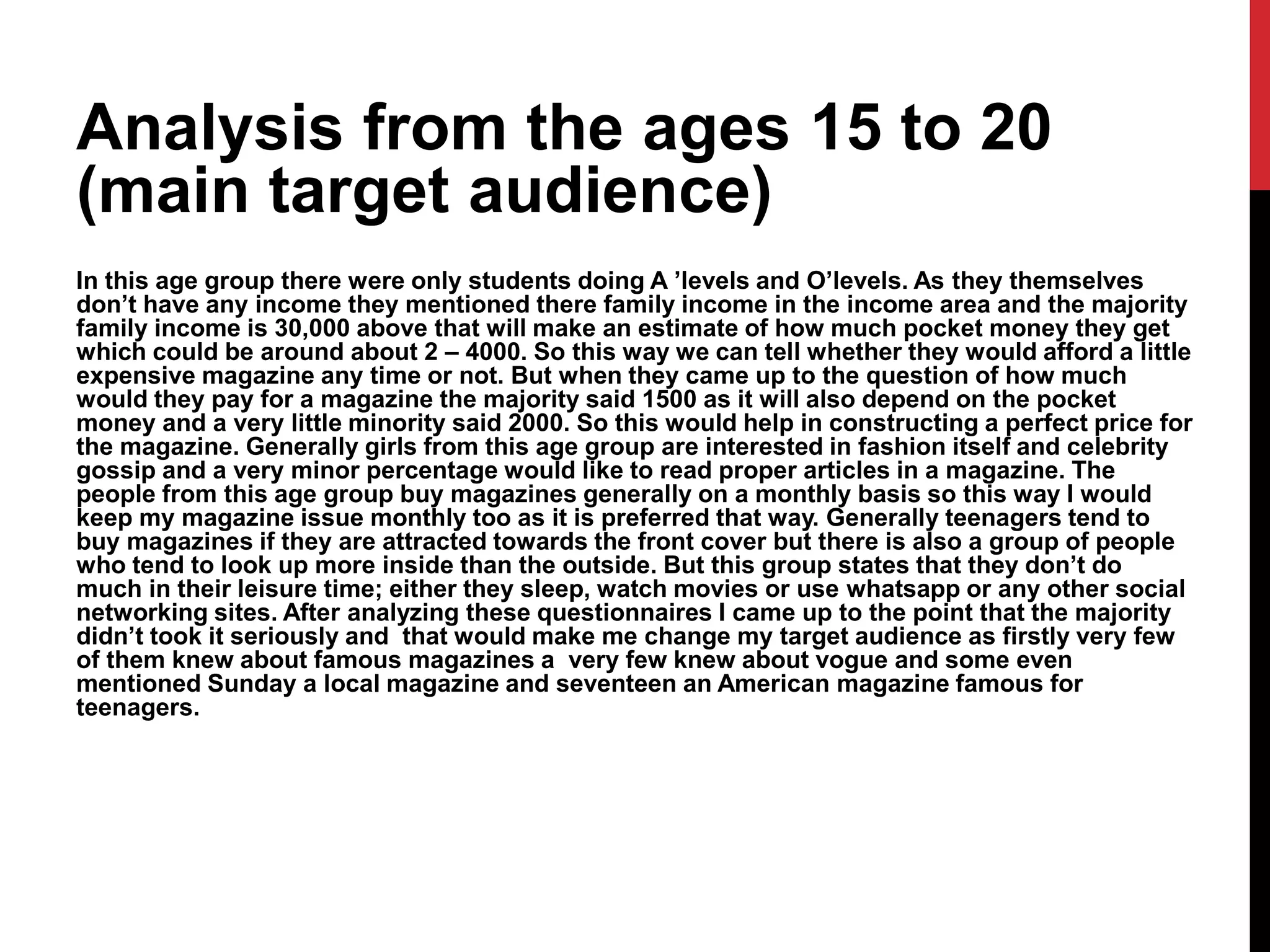 Questionnaire Analysis | PPTX