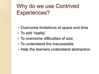 contrived experiences | PPT