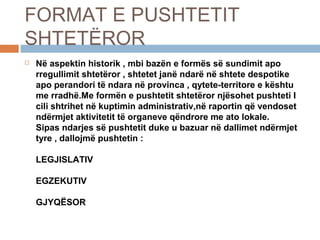PUNIM SEMINARIK - TEMA : “TRAJTAT E PUSHTETIT SHTETËROR” | PPT