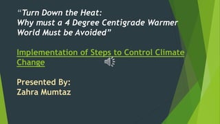 Implementation of steps to Control Climate Change | PPT