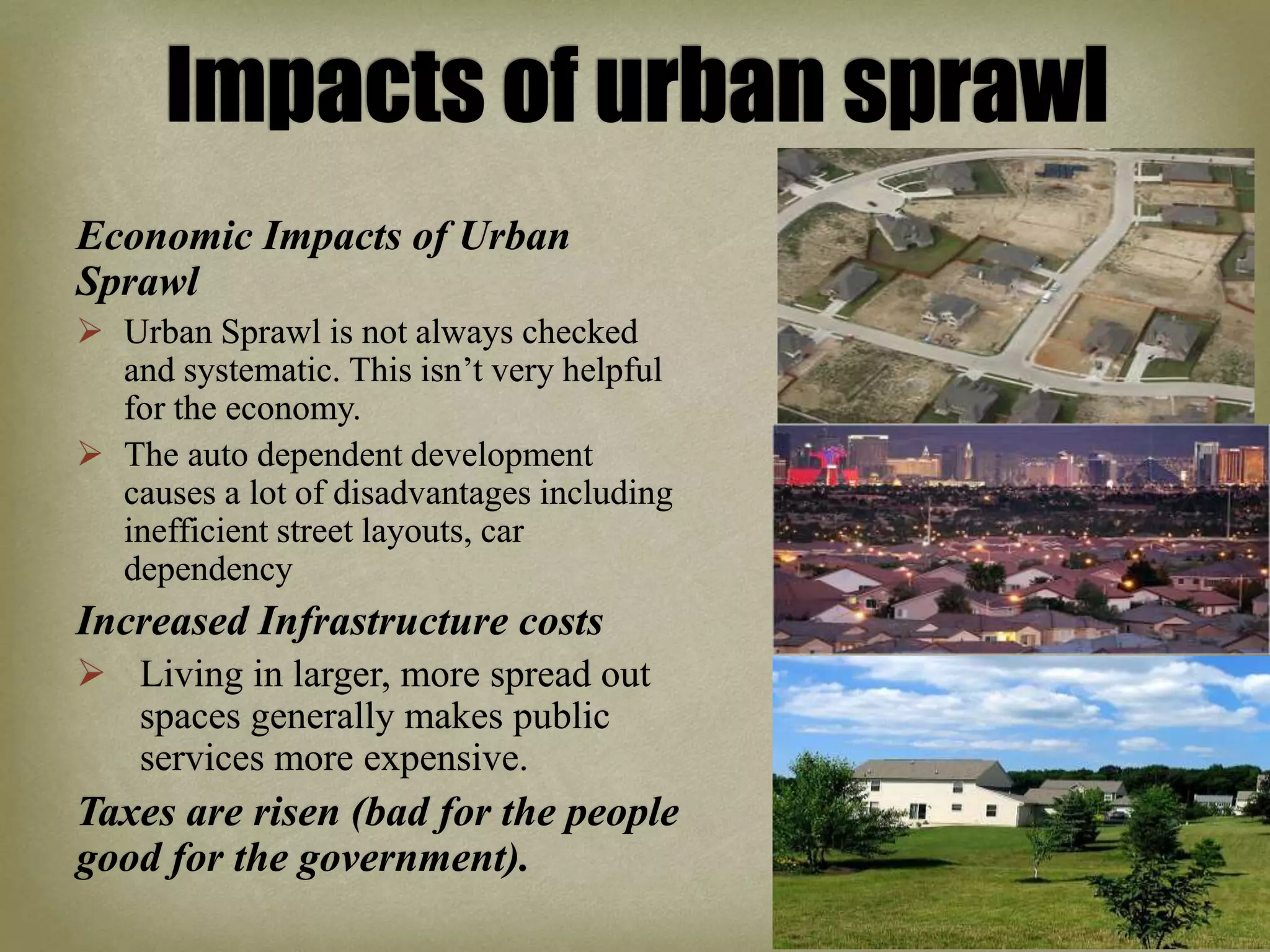 compact cities vs. urban sprawl | PPTX