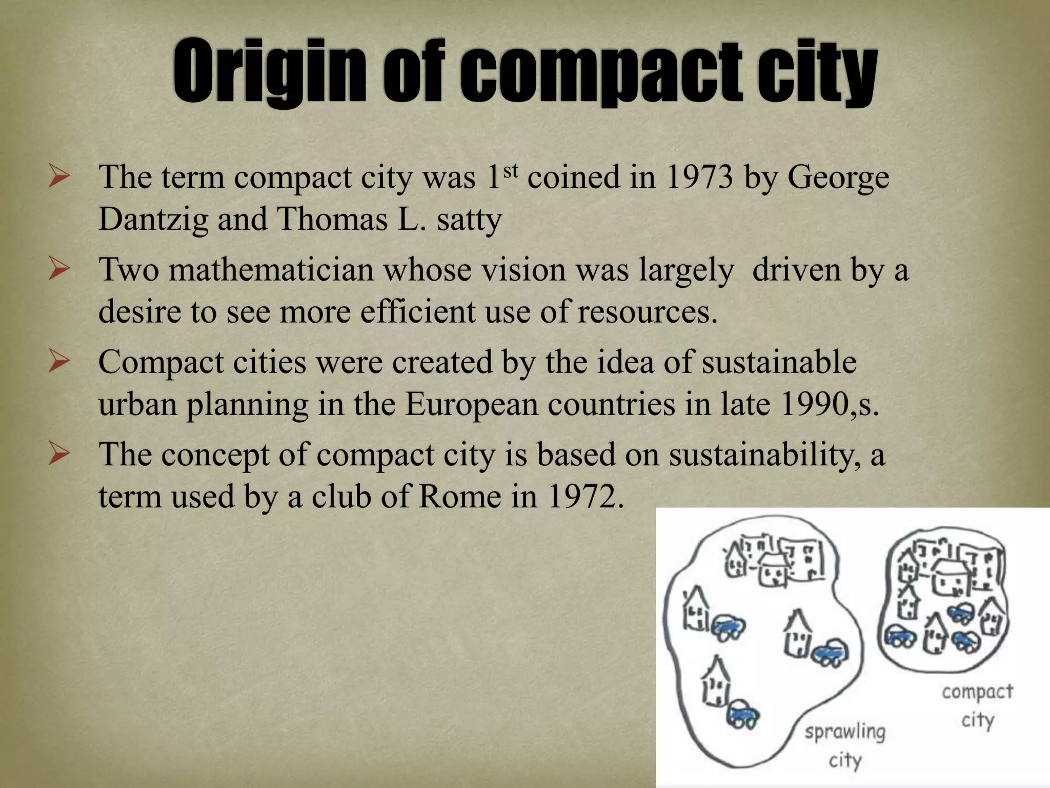 compact cities vs. urban sprawl | PPTX