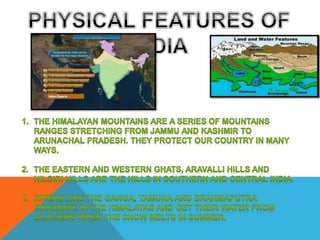 three outstanding features of india | PPT