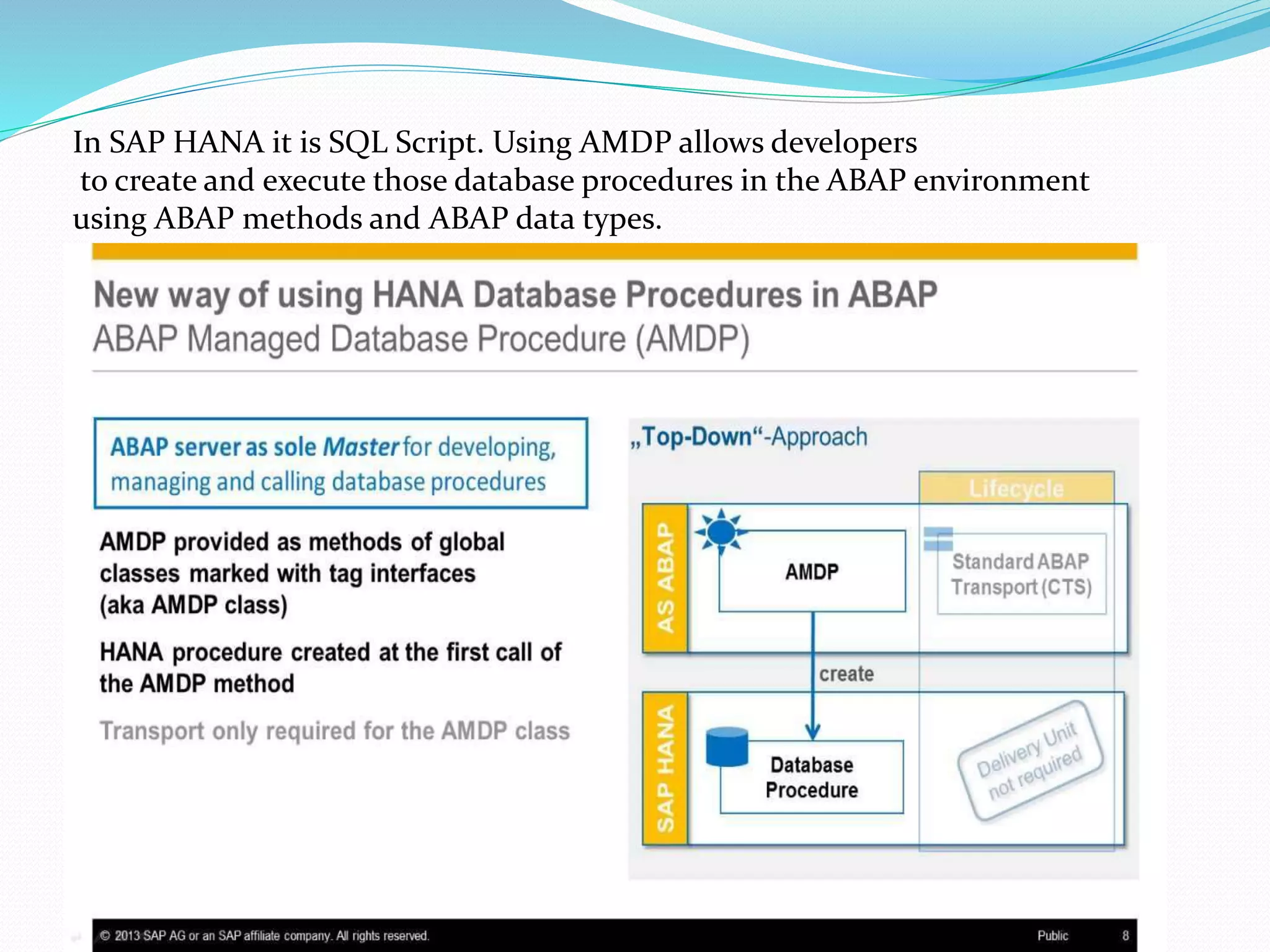 HANA WITH ABAP OVERVIEW | PPTX | Databases | Computer Software and Applications